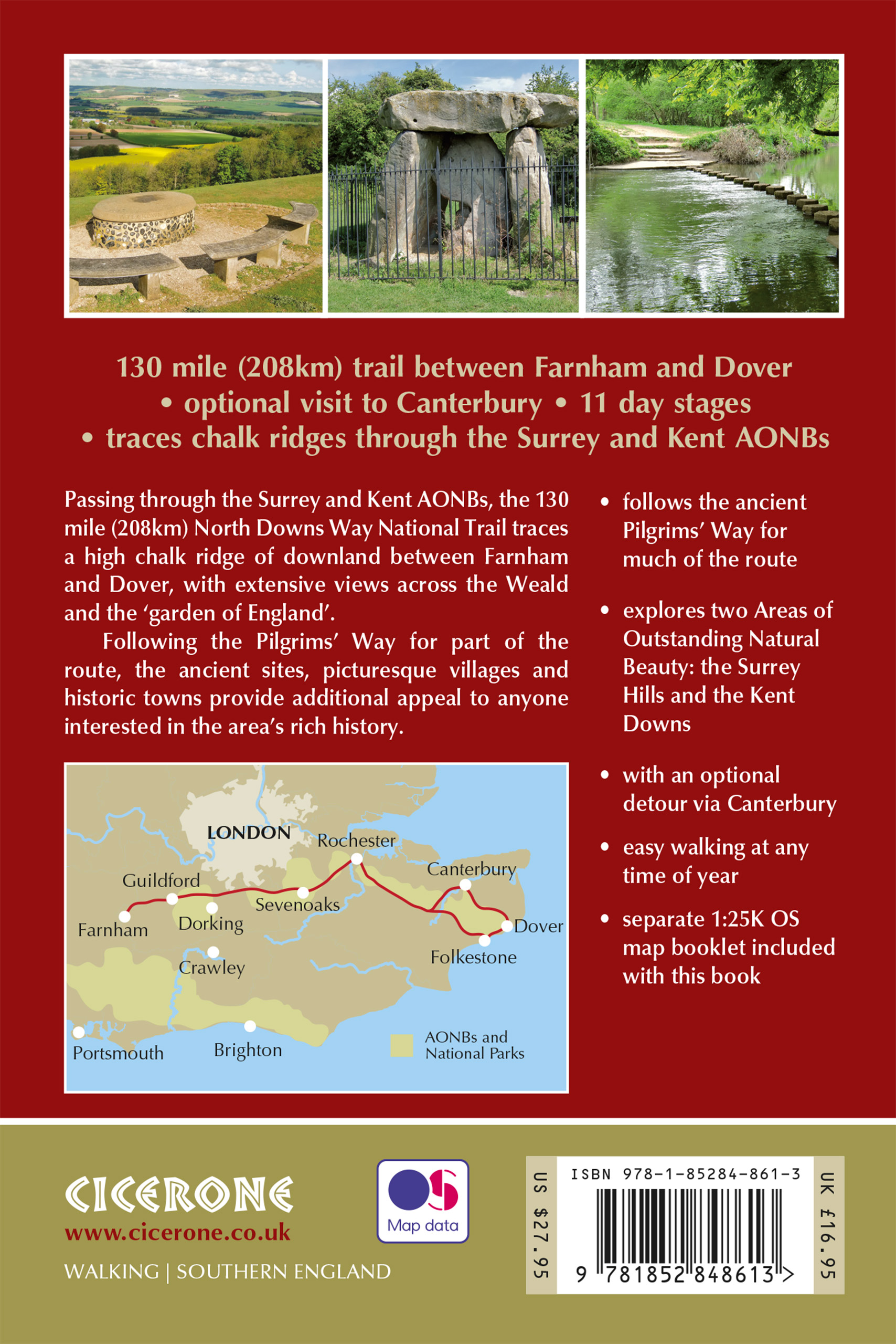 North Downs Way National Trail walking book includes… | Cicerone Press