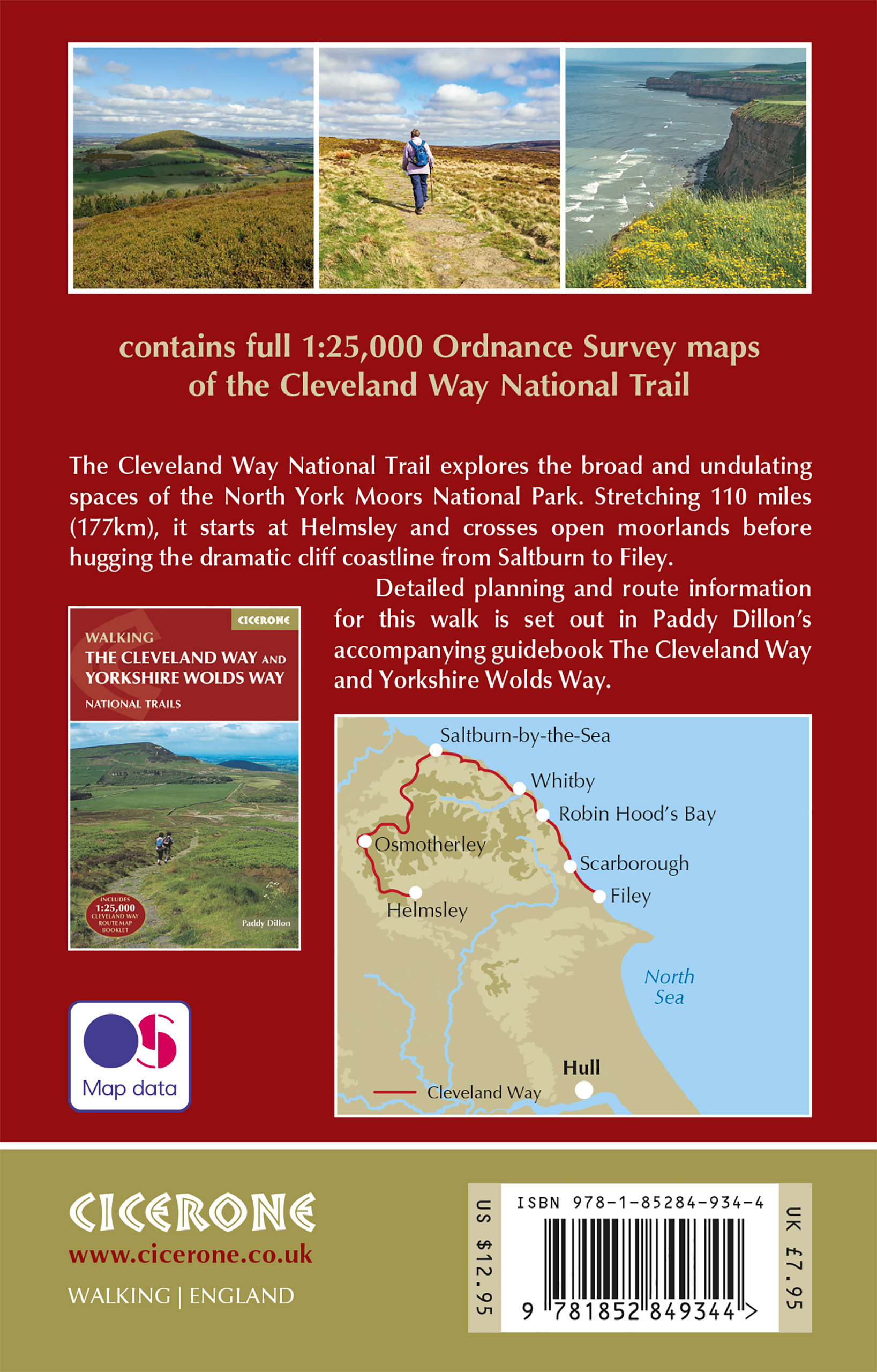 Cleveland Way national trail OS map booklet | Cicerone Press