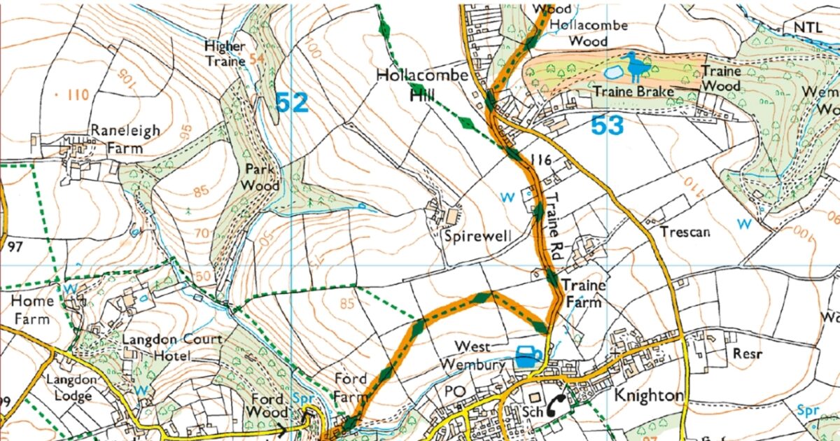 Two Moors Way walk map booklet | Cicerone Press