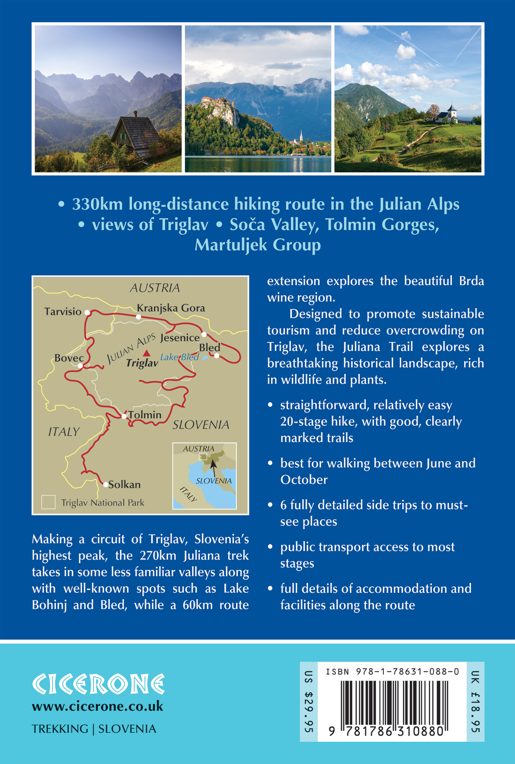 Juliana Trail trekking guidebook - walk Slovenia's… | Cicerone Press