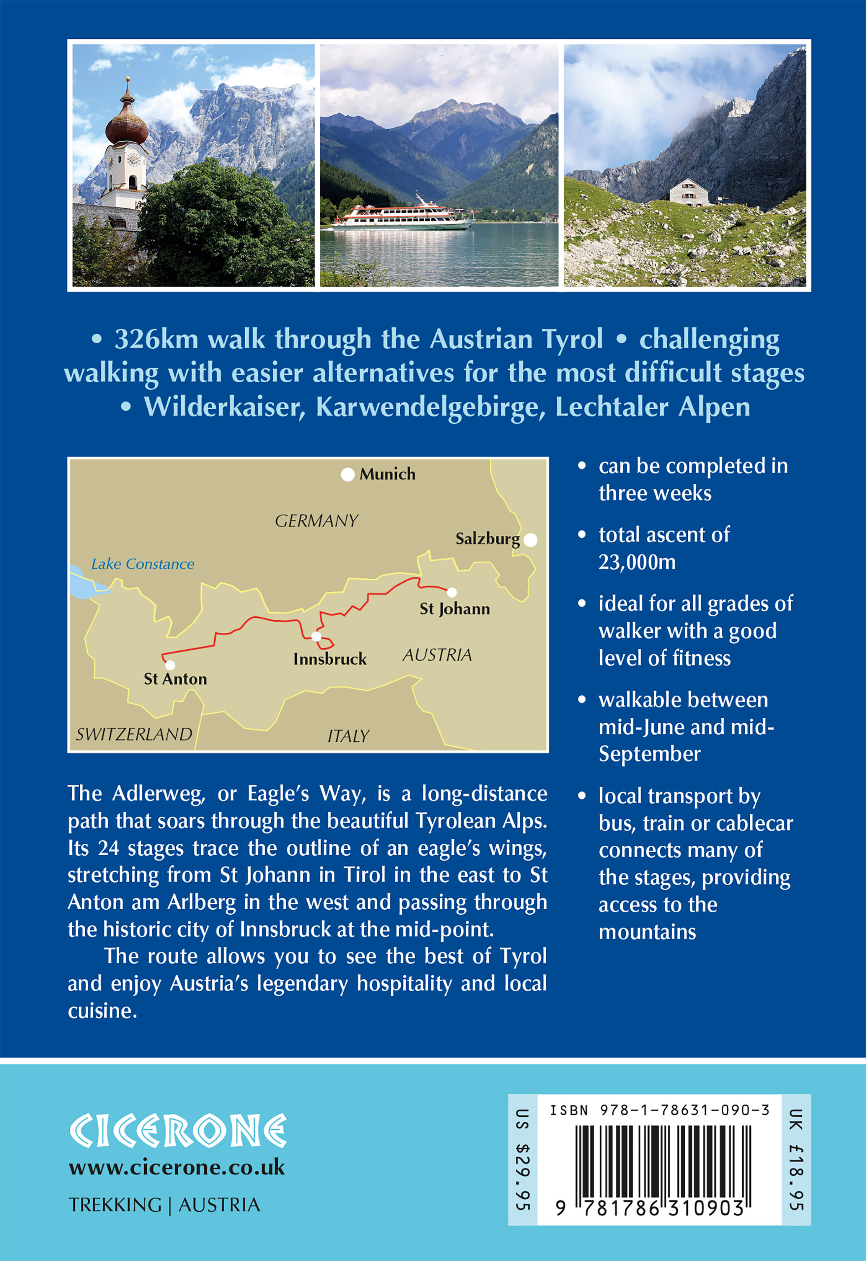 Adlerweg trekking guidebook | Cicerone Press