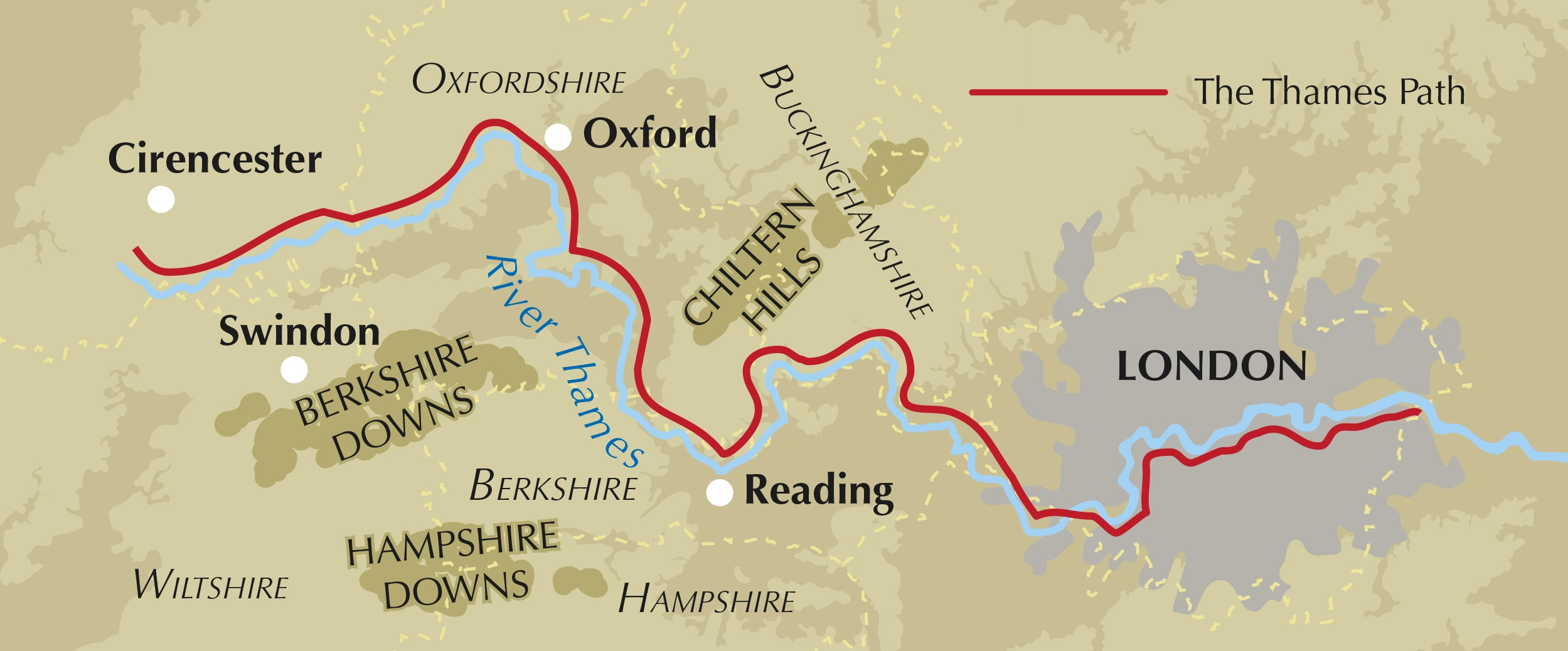 Thames Path national trail OS map booklet | Cicerone Press