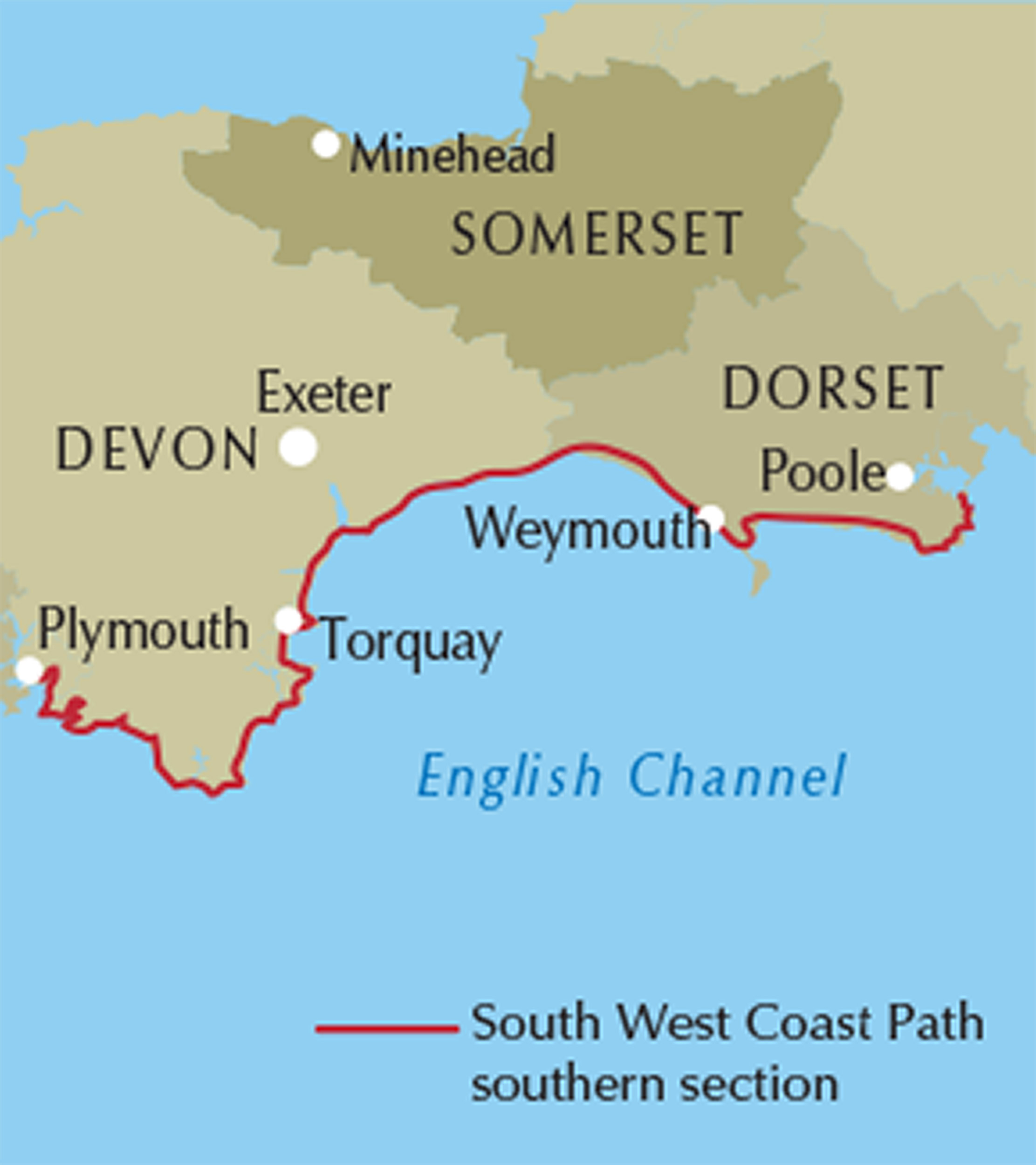 South West Coast Path Map (South) Plymouth to Poole… | Cicerone Press