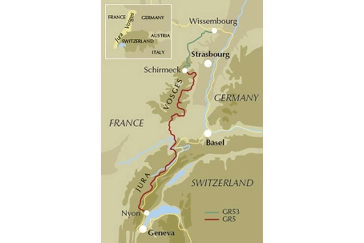 GR5/GR53 Vosges & Jura trekking guidebook -… | Cicerone Press