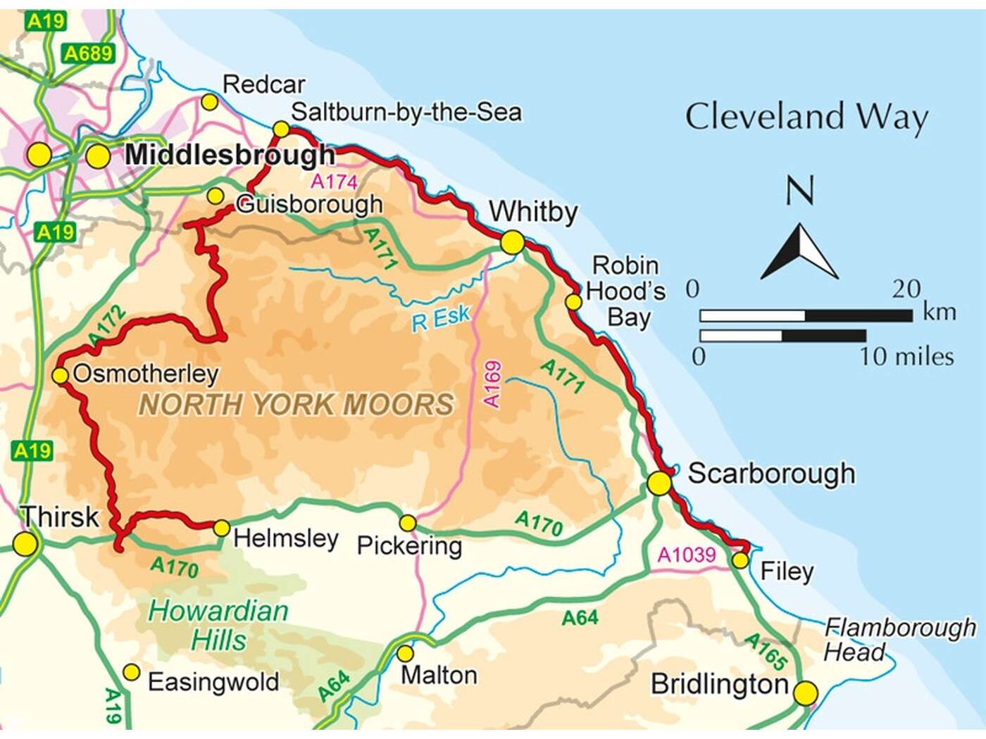 Cleveland Way & Yorkshire Wolds Guidebook - National… | Cicerone Press