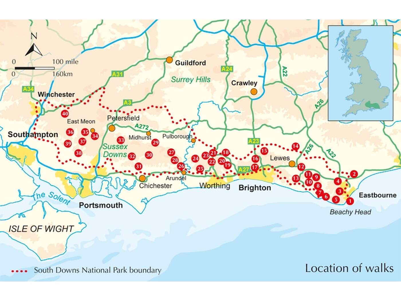40 circular day walks throughout the South Downs… | Cicerone Press