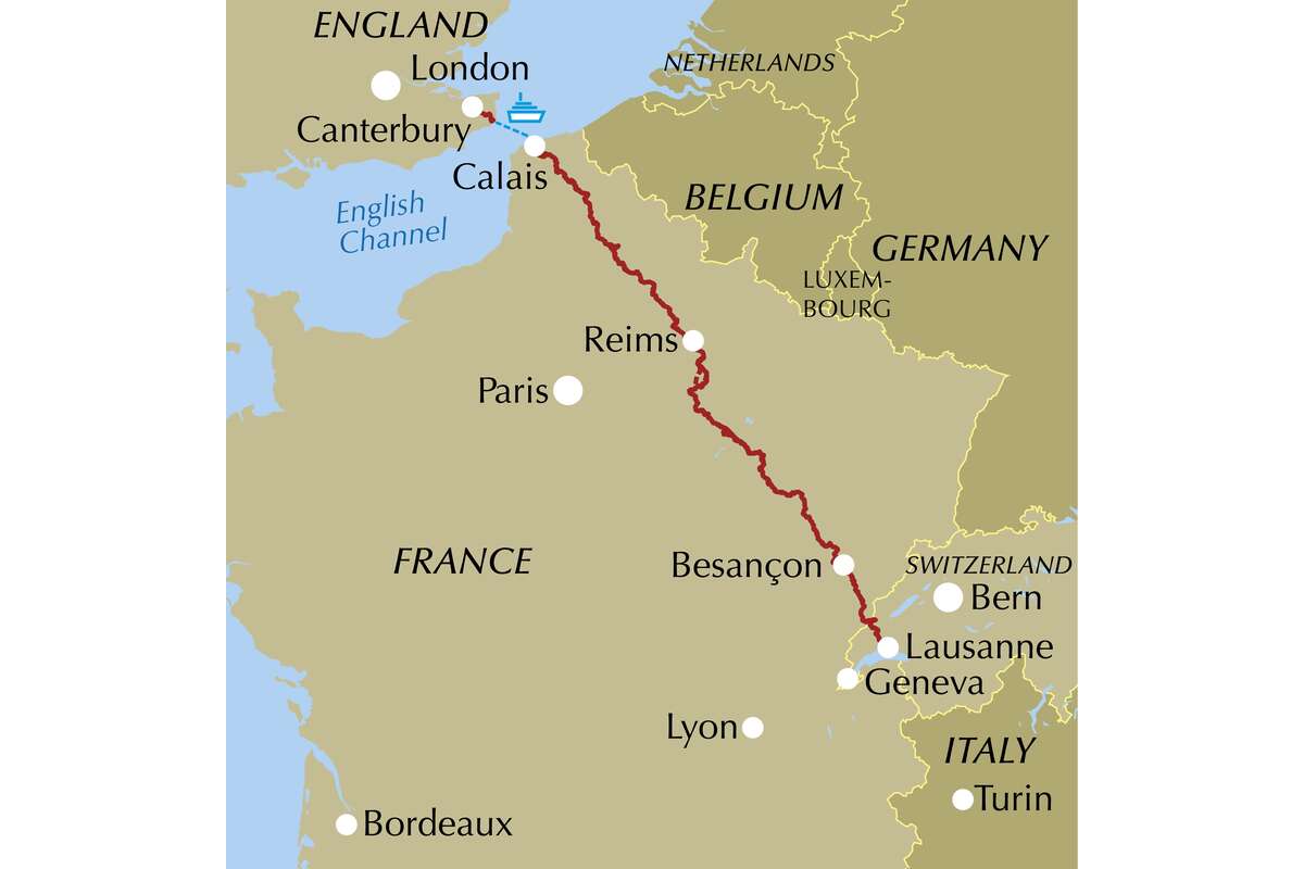 Via Francigena guidebook - from Canterbury to… | Cicerone Press