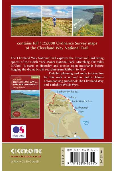 Cleveland Way national trail OS map booklet | Cicerone Press