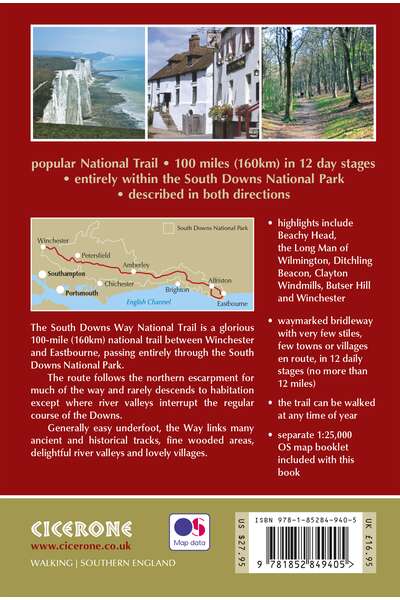 South Downs Way National Trail book includes OS map | Cicerone Press