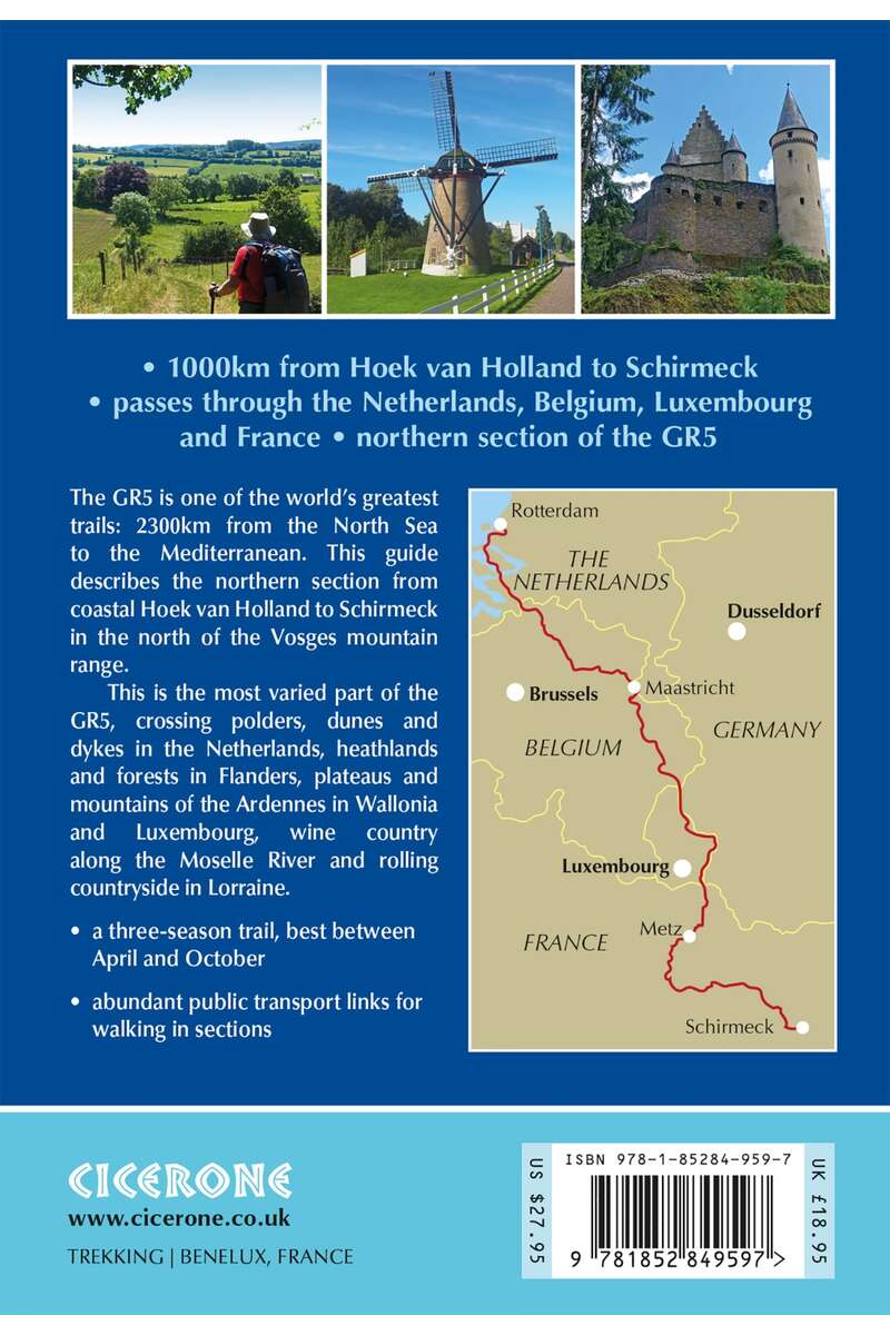 GR5 walking guidebook - trek from Hoek van Holland… | Cicerone Press