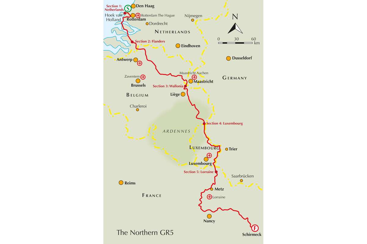 GR5 walking guidebook - trek from Hoek van Holland… | Cicerone Press