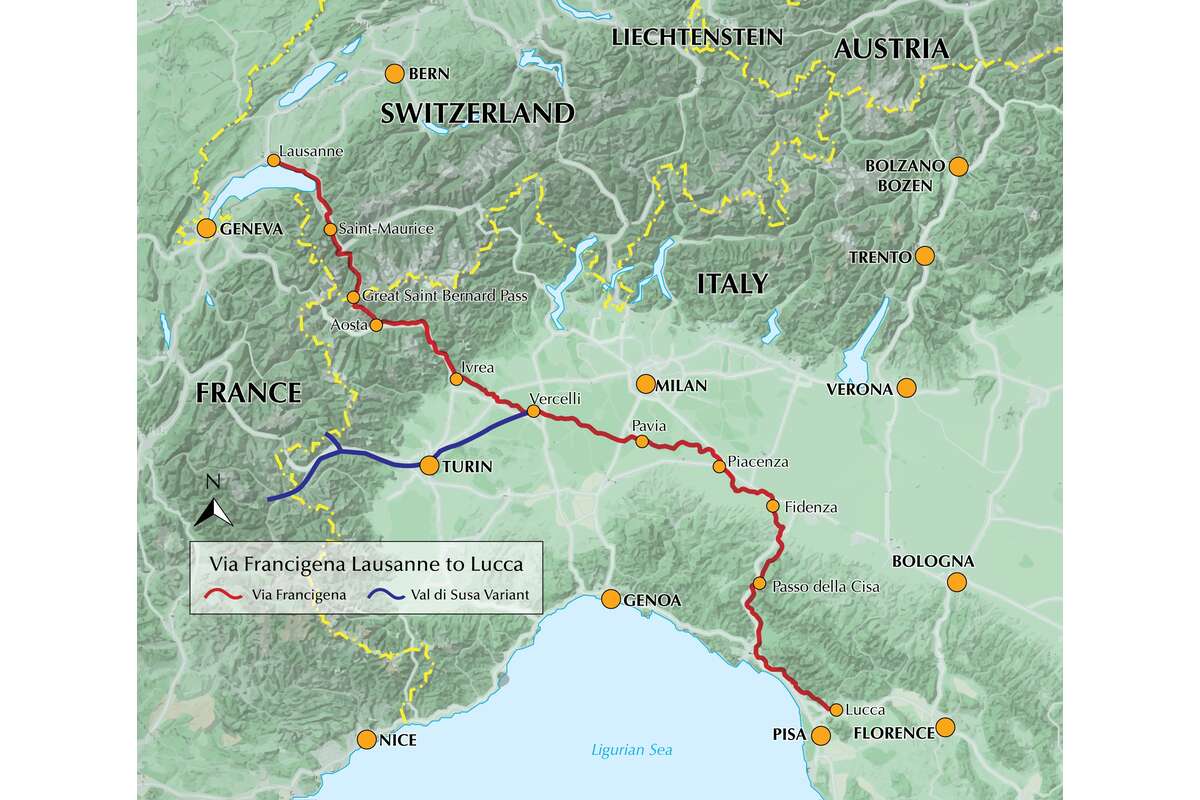 Via Francigena guidebook - walking from Lausanne to… | Cicerone Press