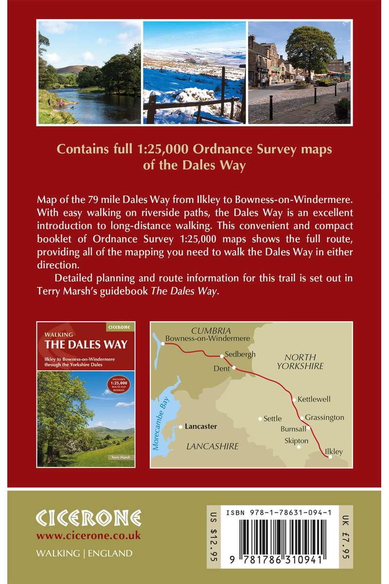 Dales Way 1:25,000 OS map booklet | Cicerone Press
