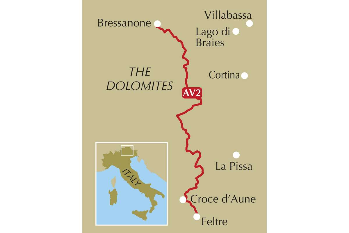 Alta Via 2 hiking guidebook | AV3–6 also included | Cicerone Press