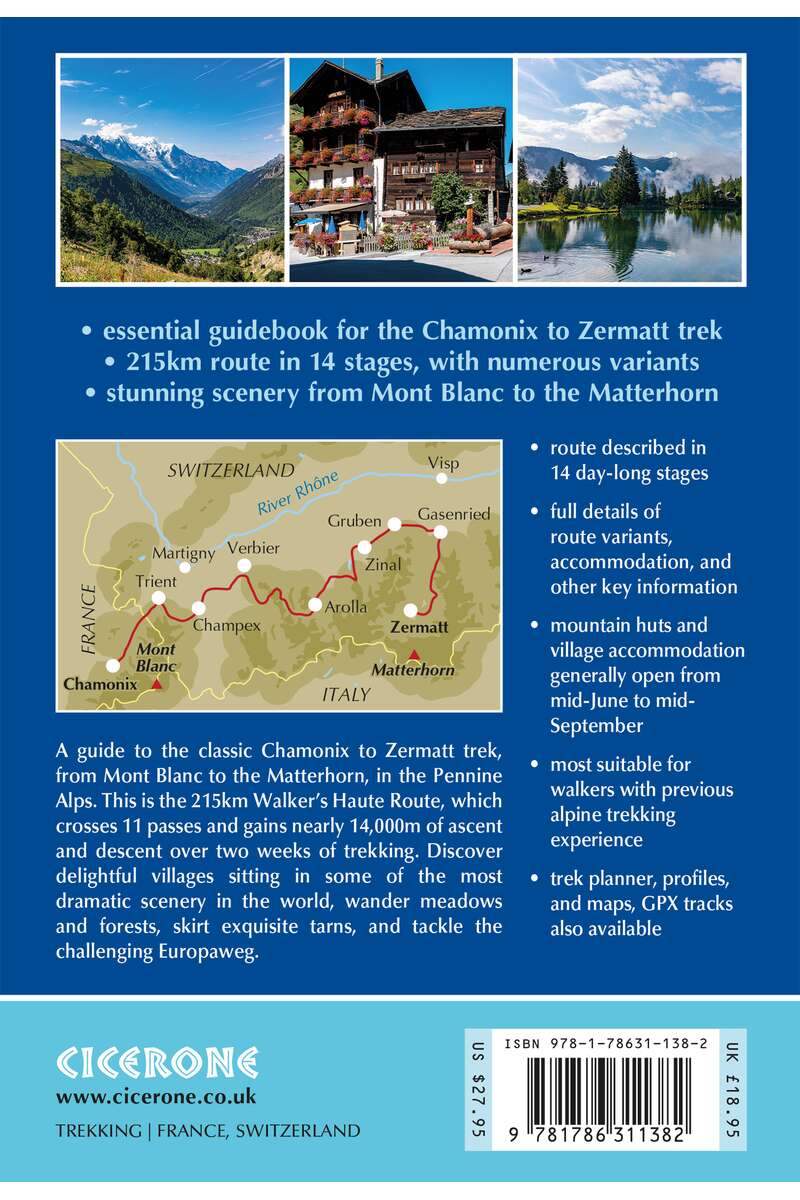 Walker's Haute Route guidebook | Chamonix to Zermatt | Cicerone Press