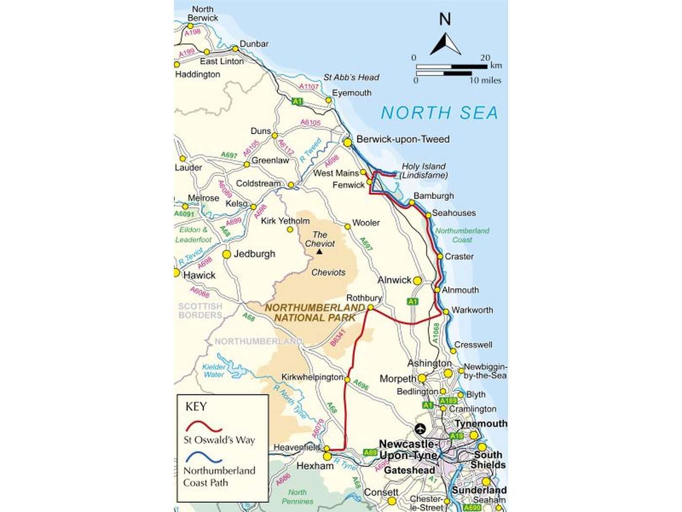 St Oswald's Way & Northumberland Coast Path Guidebook | Cicerone Press