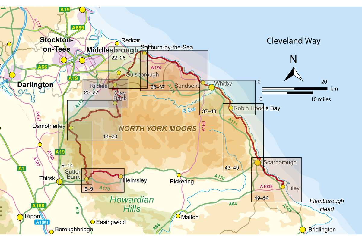 Cleveland Way national trail OS map booklet | Cicerone Press